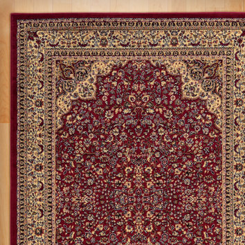 Three Posts Traditional Area Rug in Maroon & Reviews | Wayfair