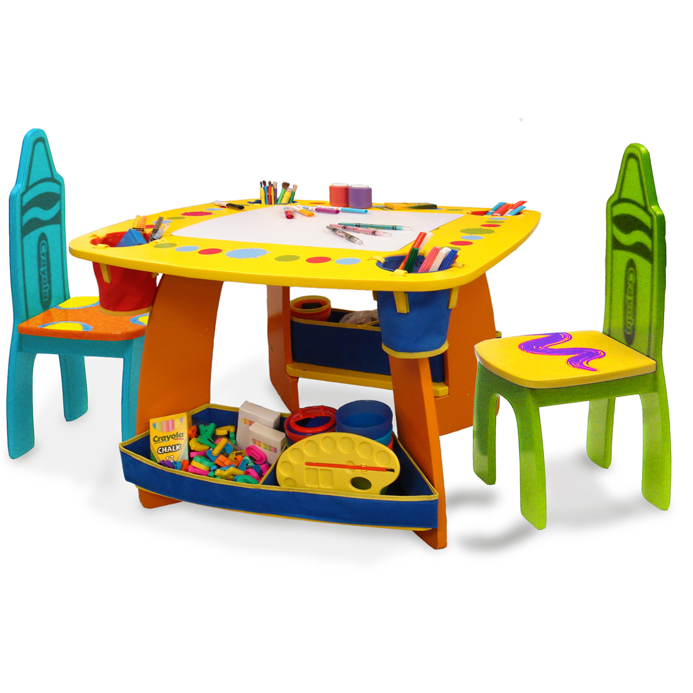 Grow n Up Crayola Wooden Kids 3 Piece Table And Chair Set Reviews